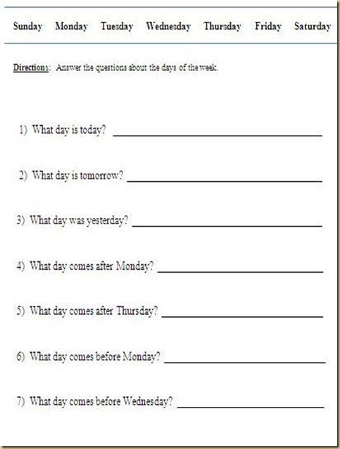 Learning English: Days of the week and Months of the year